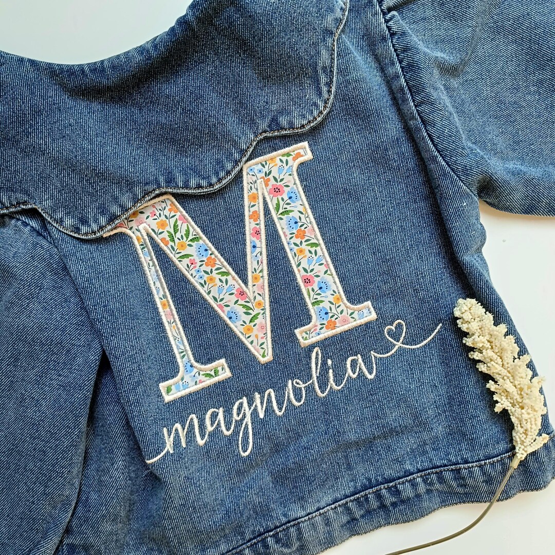 Personalised Denim Jacket, Custom Jean Jacket for Girl, Custom Kids ...
