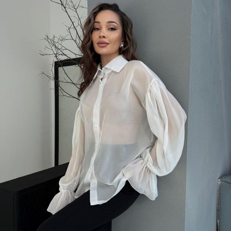 Transparent Blouse - Etsy