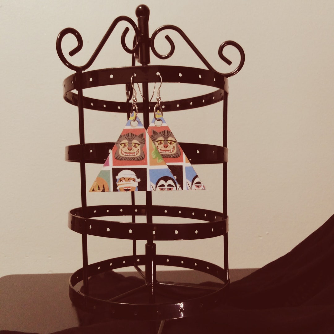 Monsters Skulls and Creepy Eyes Triangle Dangle Earrings - Etsy