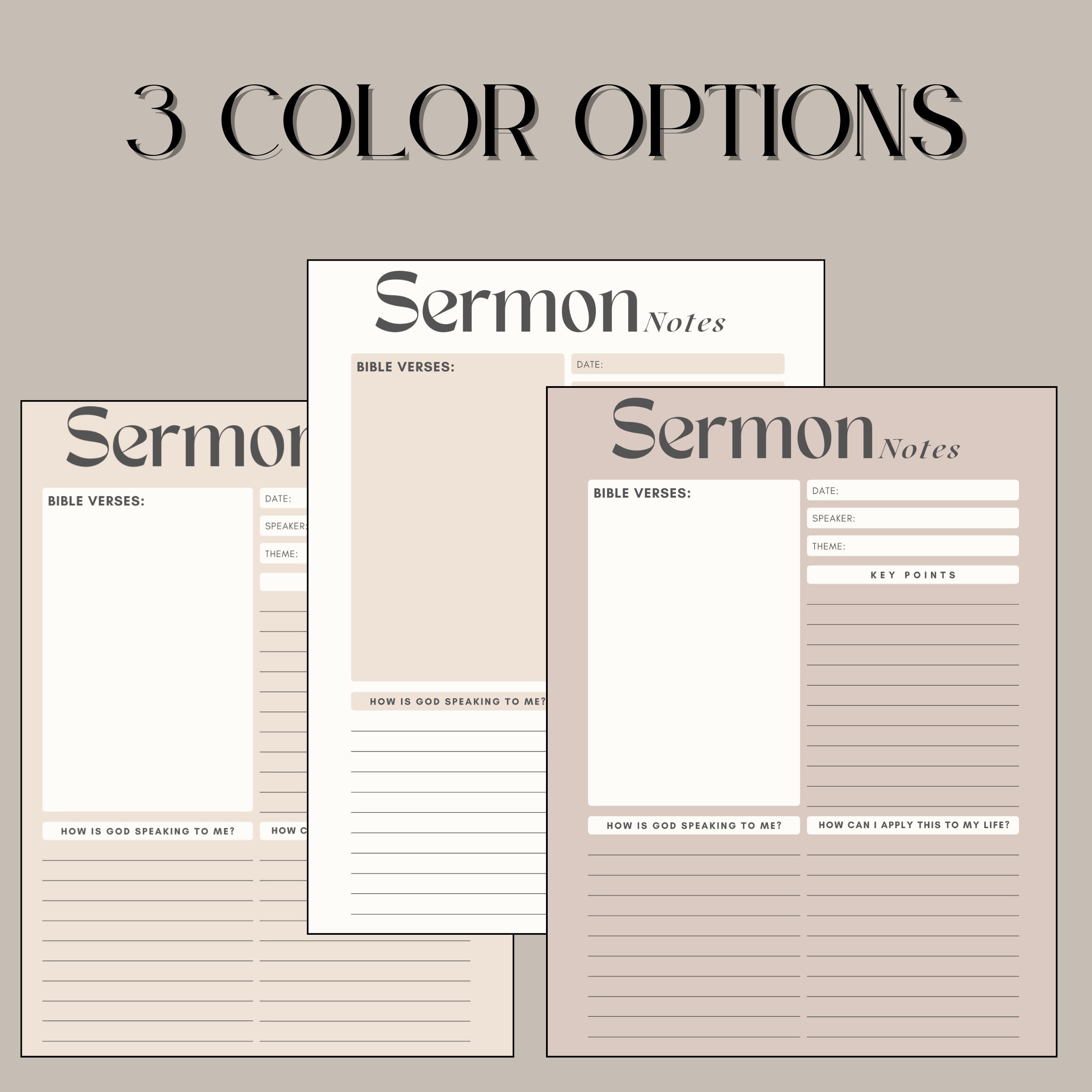 Sermon Notes, Sermon Notes Printable, Sermon Notes Template, Bible ...