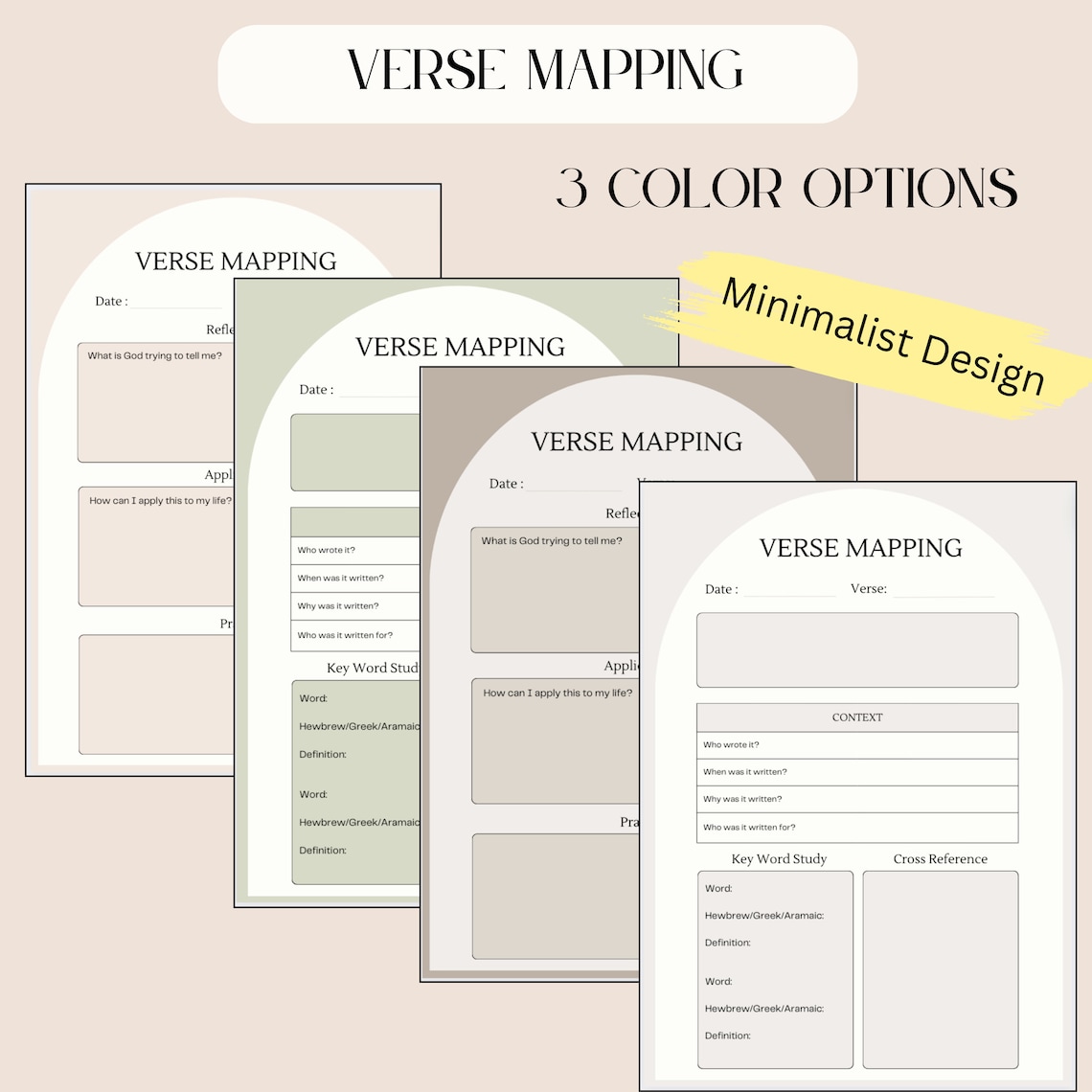 Verse Mapping Printable, Bible Verse Mapping, Verse Mapping Template ...