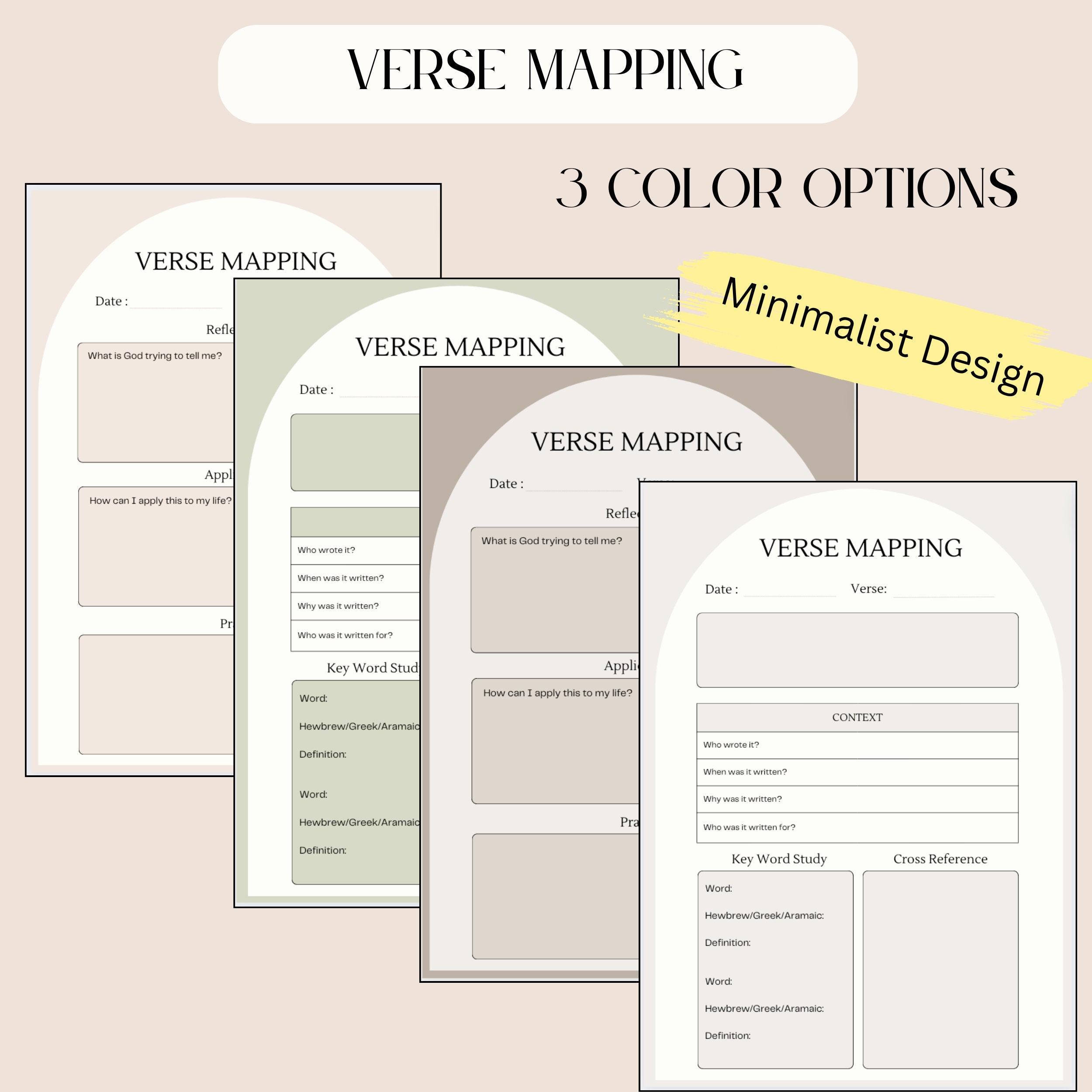 Verse Mapping Printable, Bible Verse Mapping, Verse Mapping Template ...