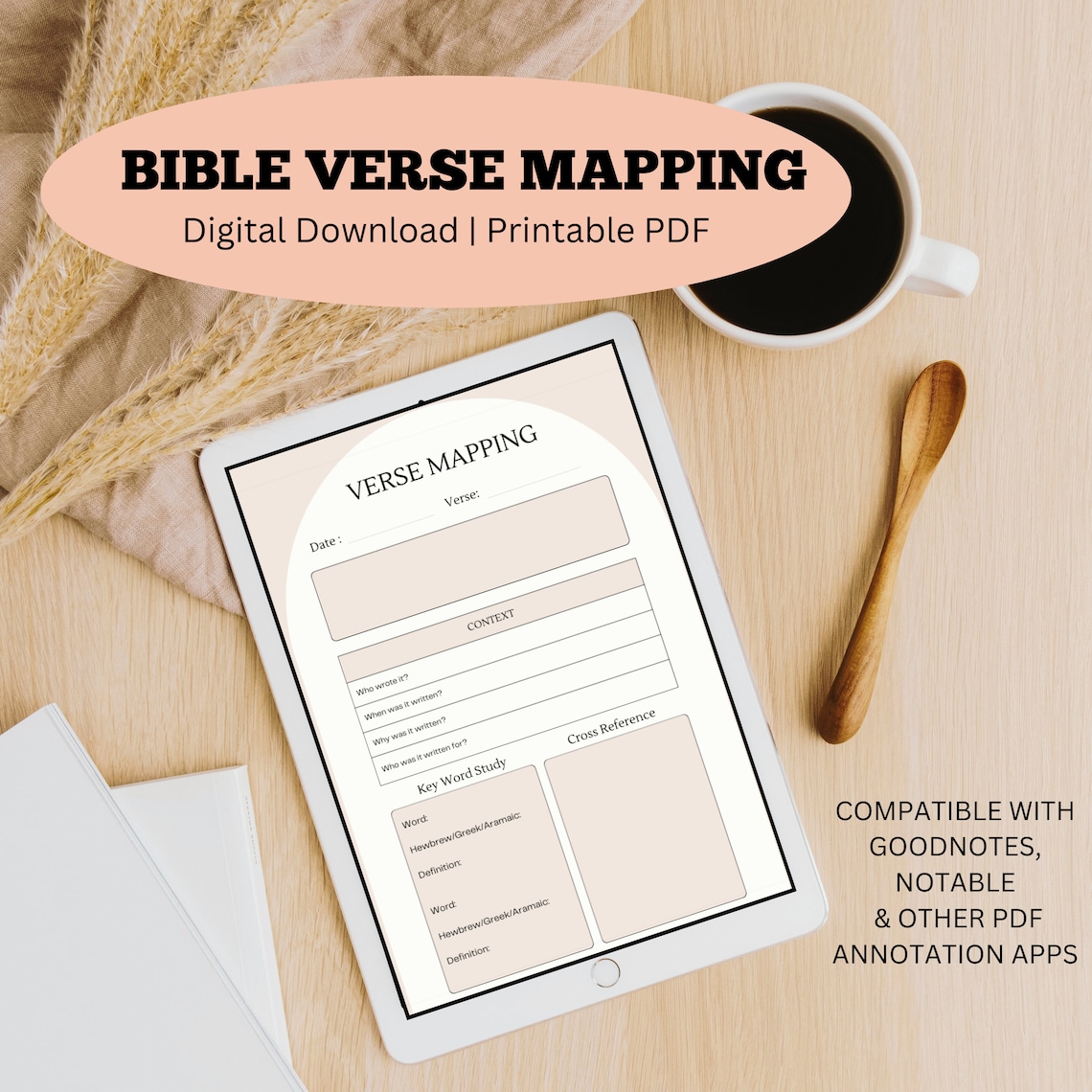 Verse Mapping Printable, Bible Verse Mapping, Verse Mapping Template ...