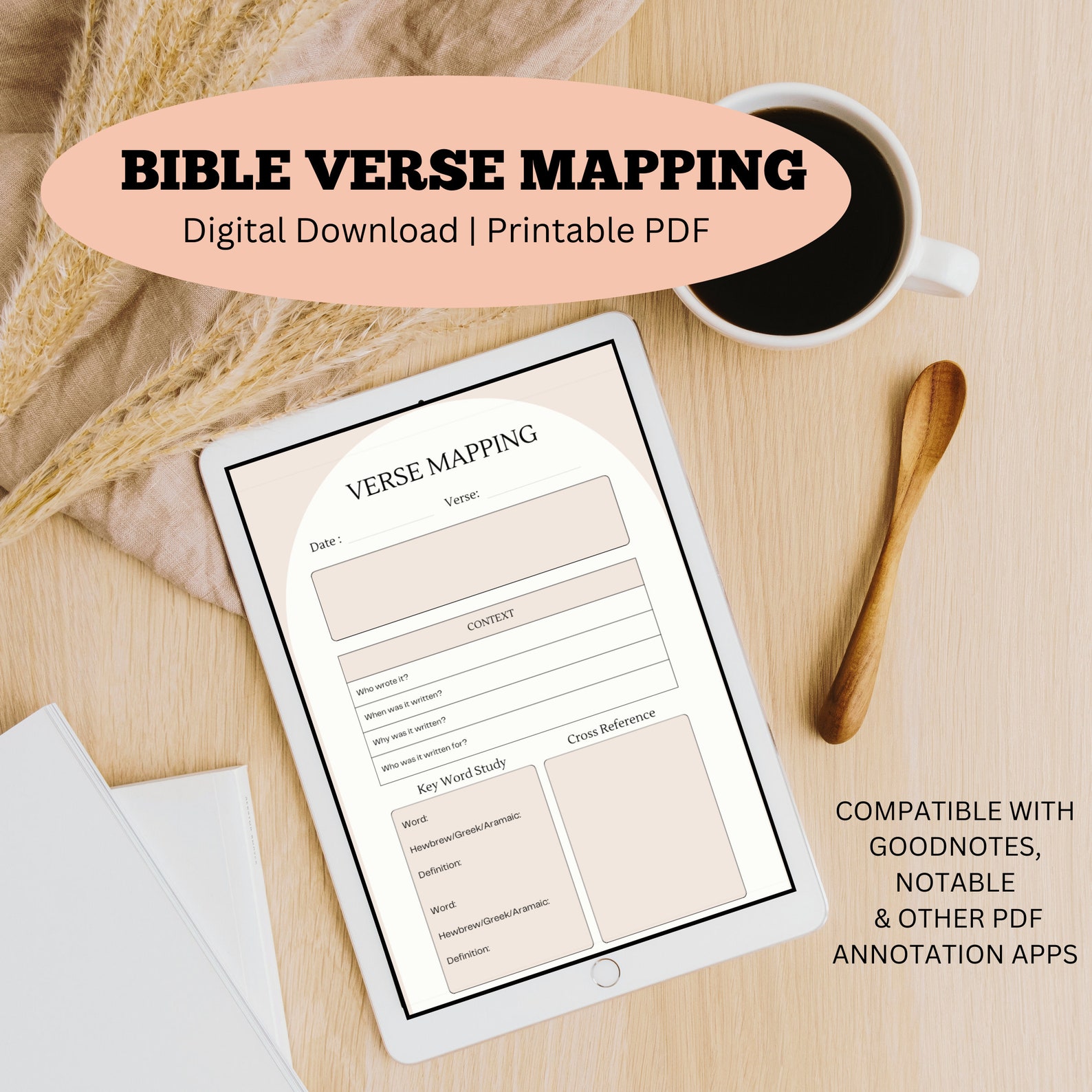 Verse Mapping Printable, Bible Verse Mapping, Verse Mapping Template ...