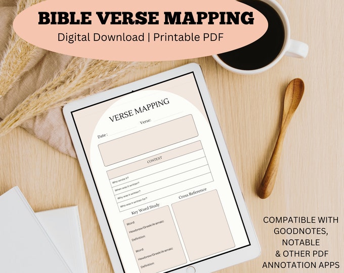 Verse Mapping, Bible Verse Mapping, Verse Mapping Template, Verse ...