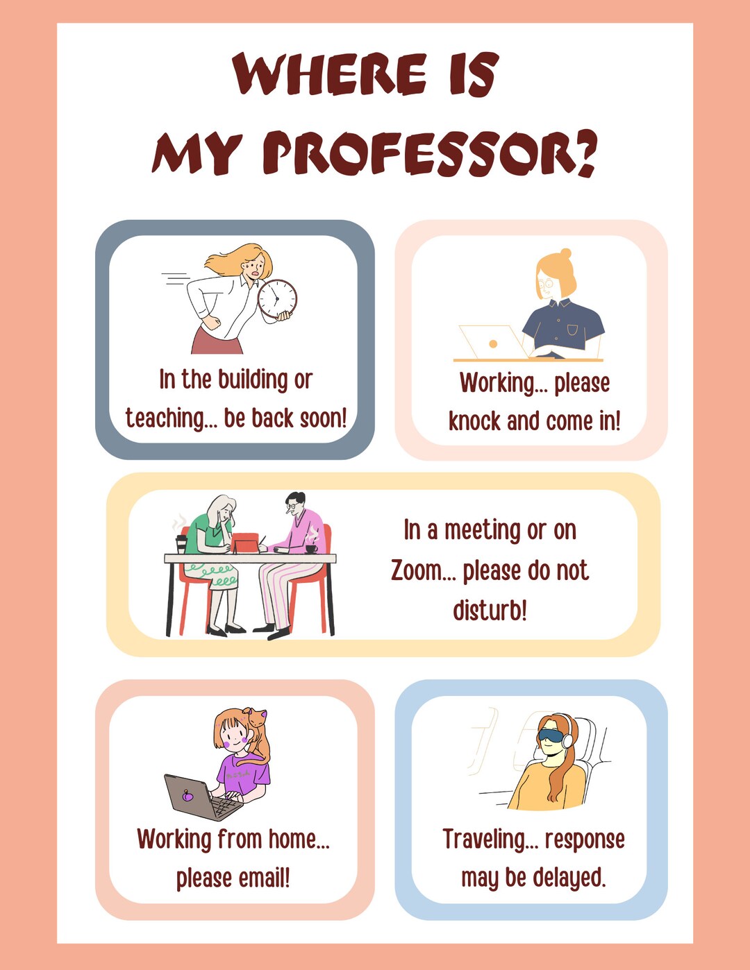 Office Door Sign for College Professors - Etsy