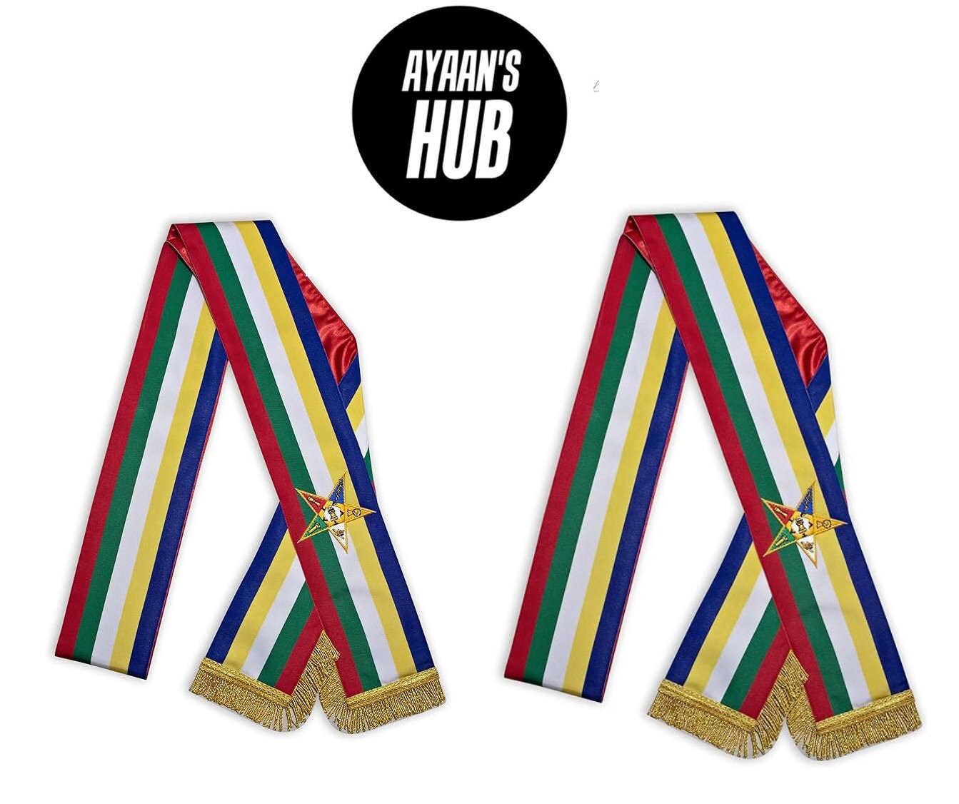 Masonic Order of the Eastern Star OES O.E.S SASH set of 2 - Etsy