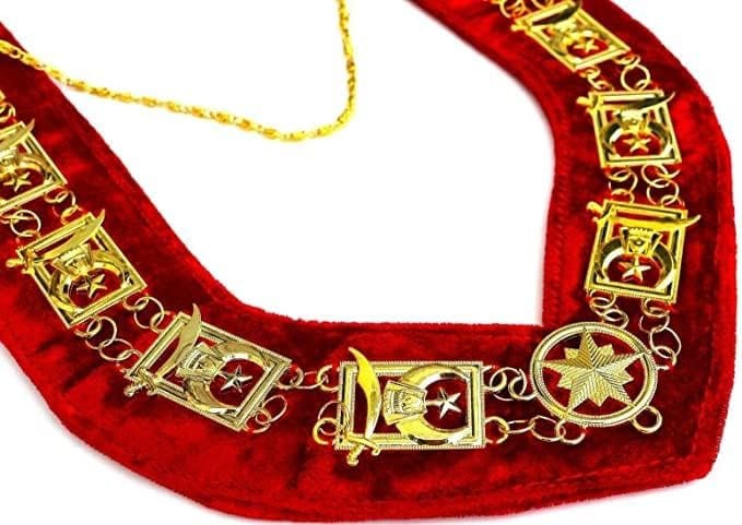Masonic Regalia Free Mason Shriner Golden Chain Red Velvet - Etsy