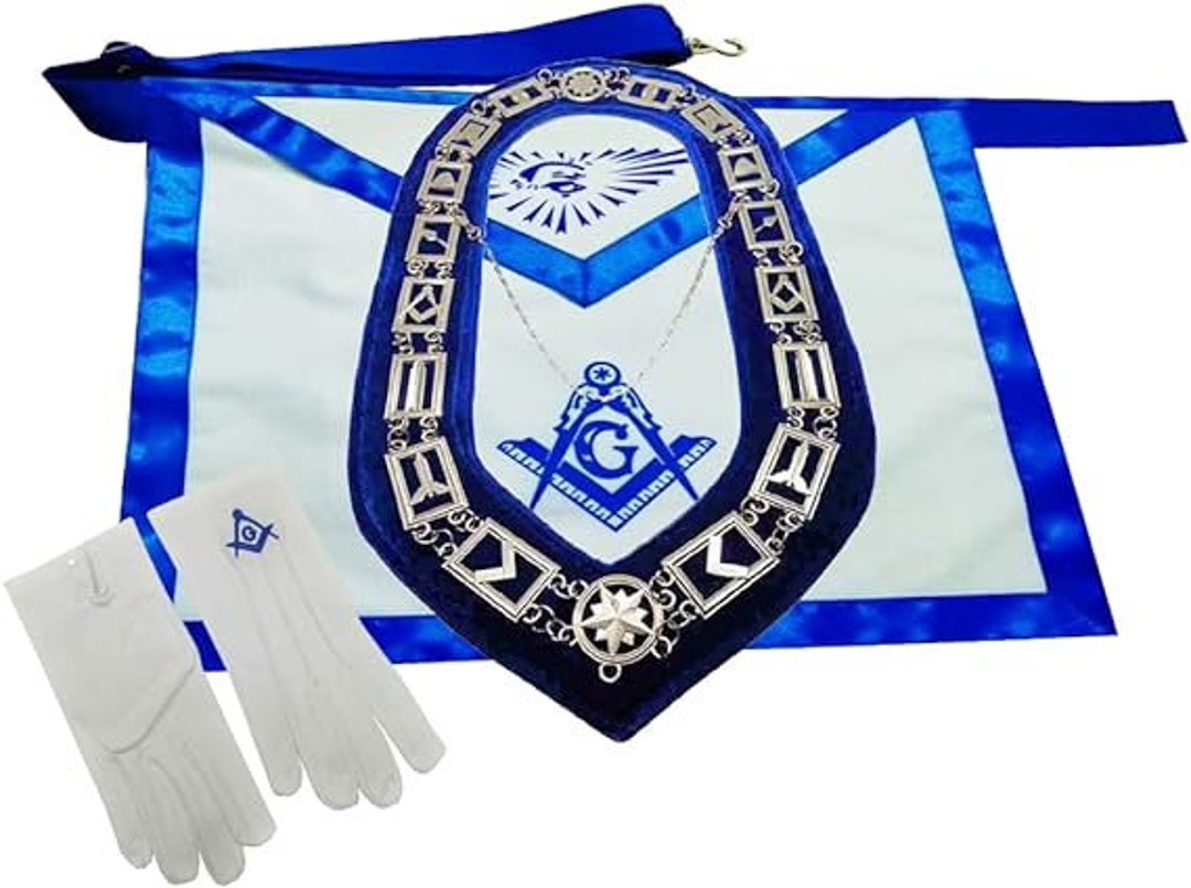 Masonic Regalia Master Mason Duck Cloth Apron Printed Apron Chain ...
