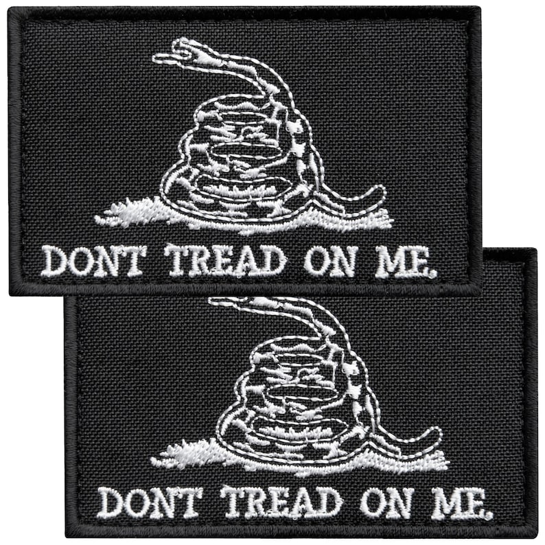 2-piece don't Tread on Me Patch Set, Velcro Patch, Snake Patch, Morale ...