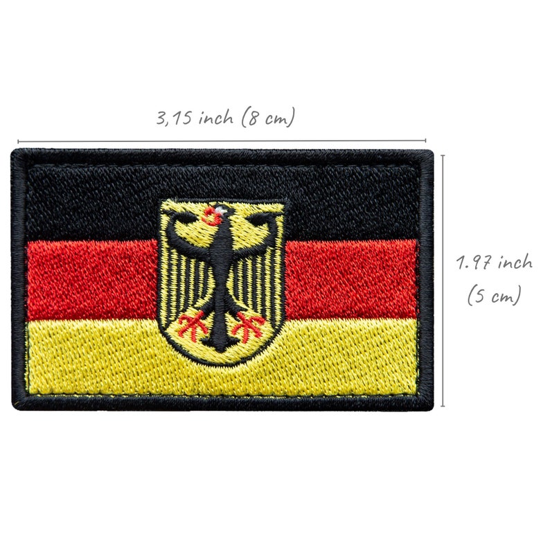 2-piece German Flag Coat of Arms Patches, Tactical Military Morale Patch, German Flag Applique ...