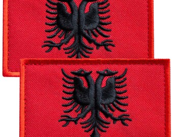 Albania Flag Color Distressed Removable Patch - Etsy