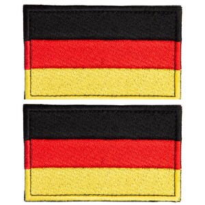 2-piece German Flag Patches, Tactical Military Morale Patch, German Flag Applique With Hook and ...
