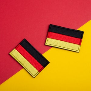 2-piece German Flag Patches, Tactical Military Morale Patch, German Flag Applique With Hook and ...