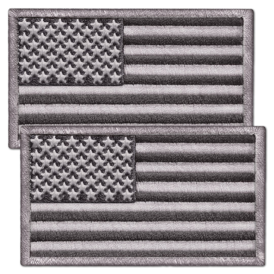 2-pack US American Flag Patches, 3x2 Inches, Embroidered Velcro Patch With Hook and Loop ...