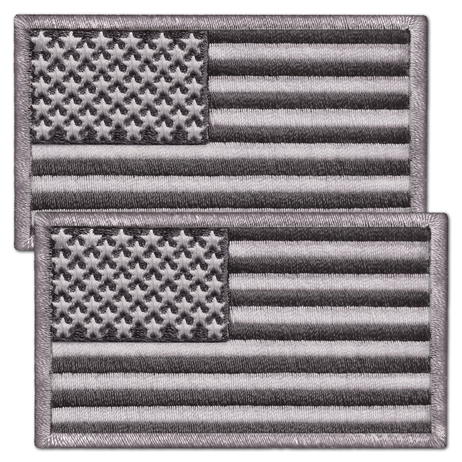 2-pack US American Flag Patches, 3x2 Inches, Embroidered Velcro Patch ...