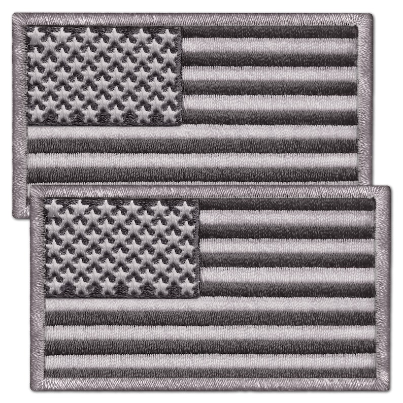 2-pack US American Flag Patches, 3x2 Inches, Embroidered Velcro Patch ...