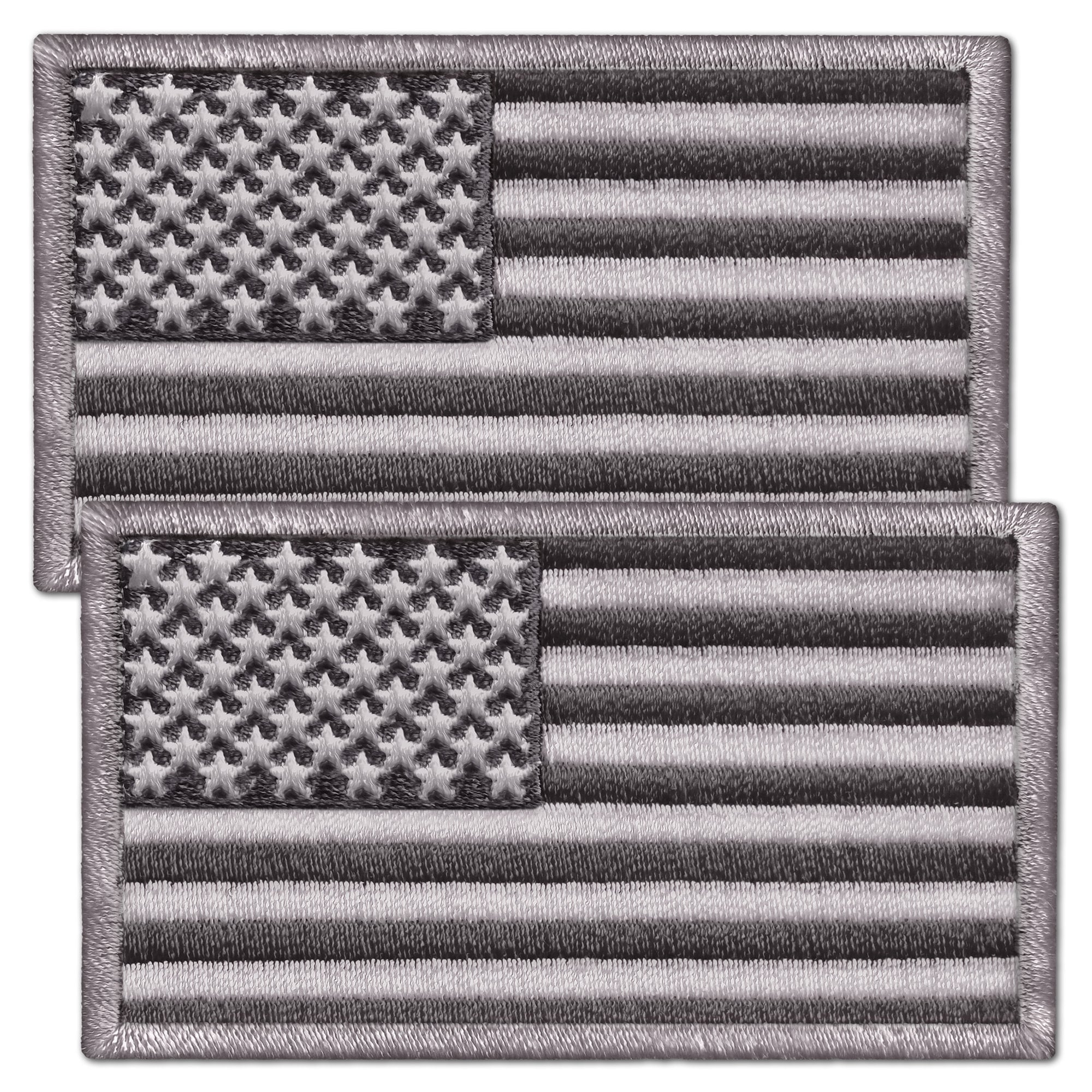 2-pack US American Flag Patches, 3x2 Inches, Embroidered Velcro Patch With Hook and Loop ...