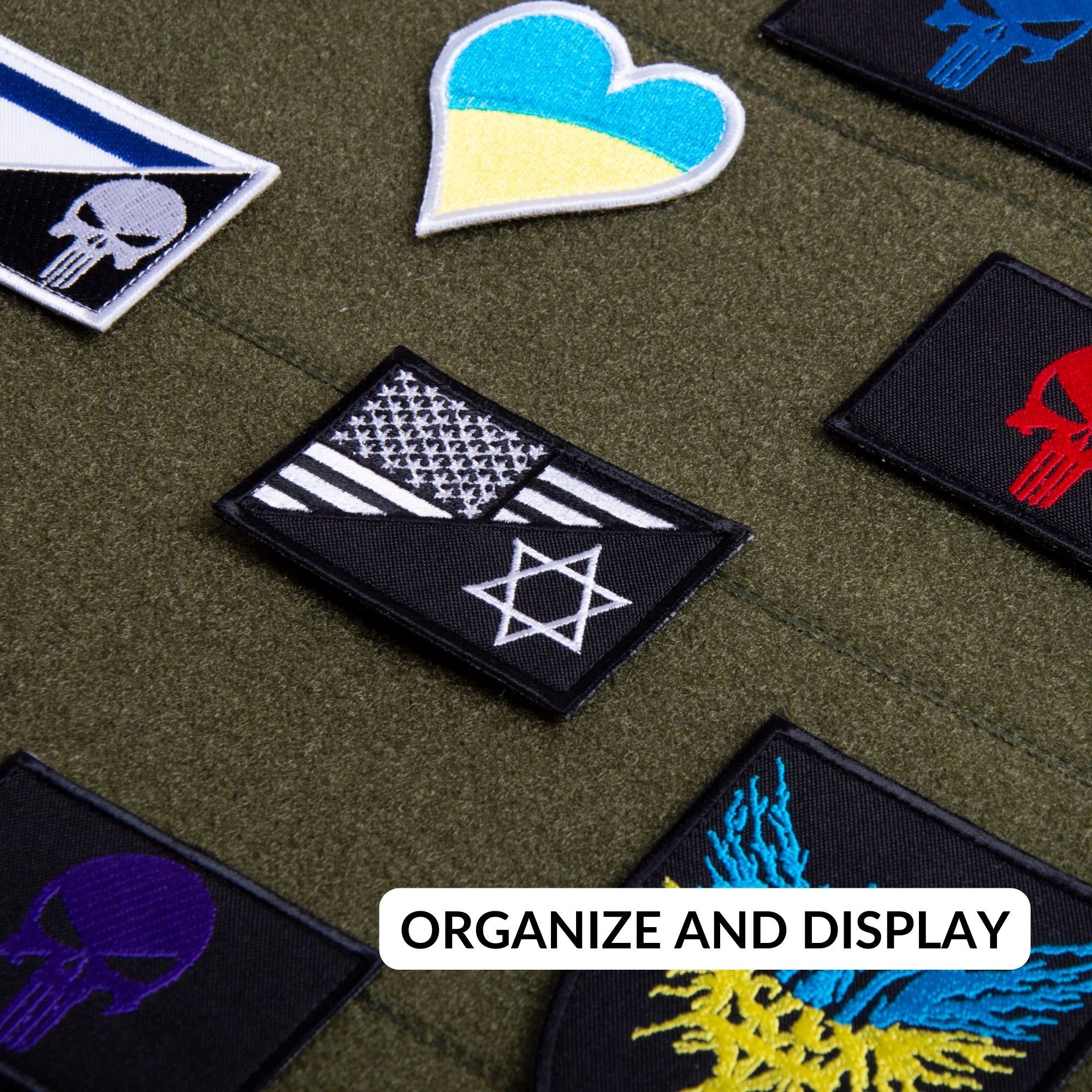 Military Patch Display Board, Velcro Wall Panel Organizer for Military ...