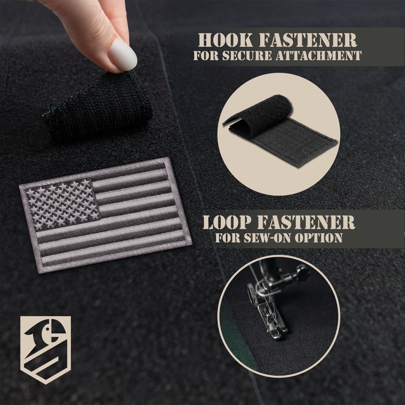 2-pack US American Flag Patches, 3x2 Inches, Embroidered Velcro Patch ...