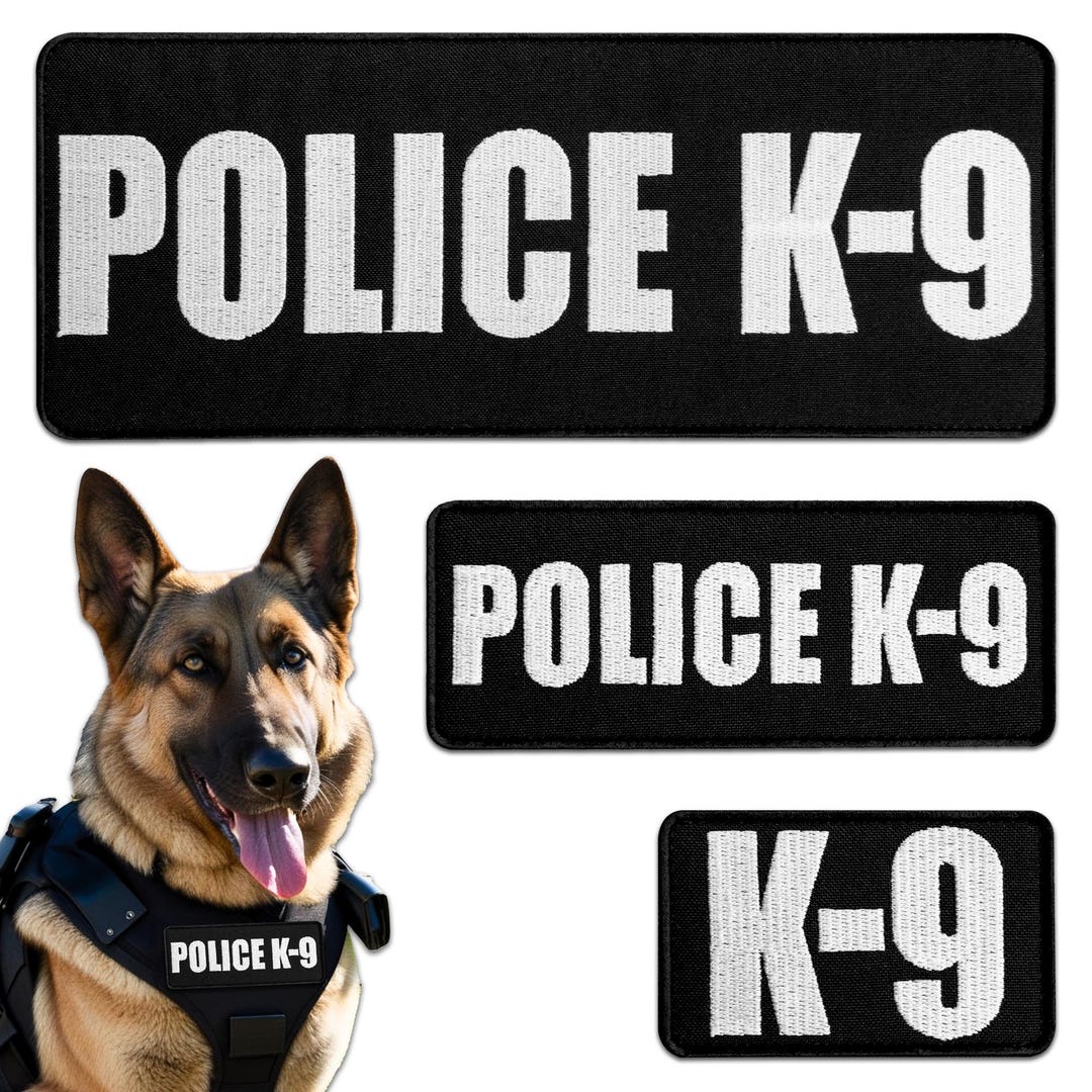 Set 3-pcs K9 Patch, K9 Patches With Hook & Loop Backing, Dog Vest Patches for K9 Vest, Tactical ...