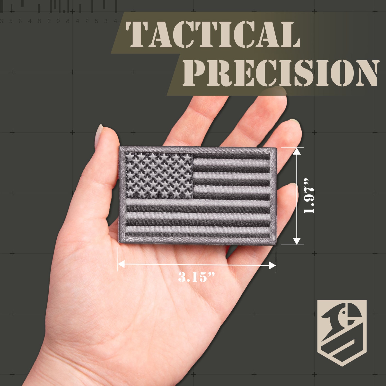 2-pack US American Flag Patches, 3x2 Inches, Embroidered Velcro Patch ...