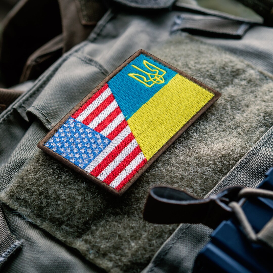 2-piece American-ukrainian Flag Tactical Patches Symbol of Alliance and ...