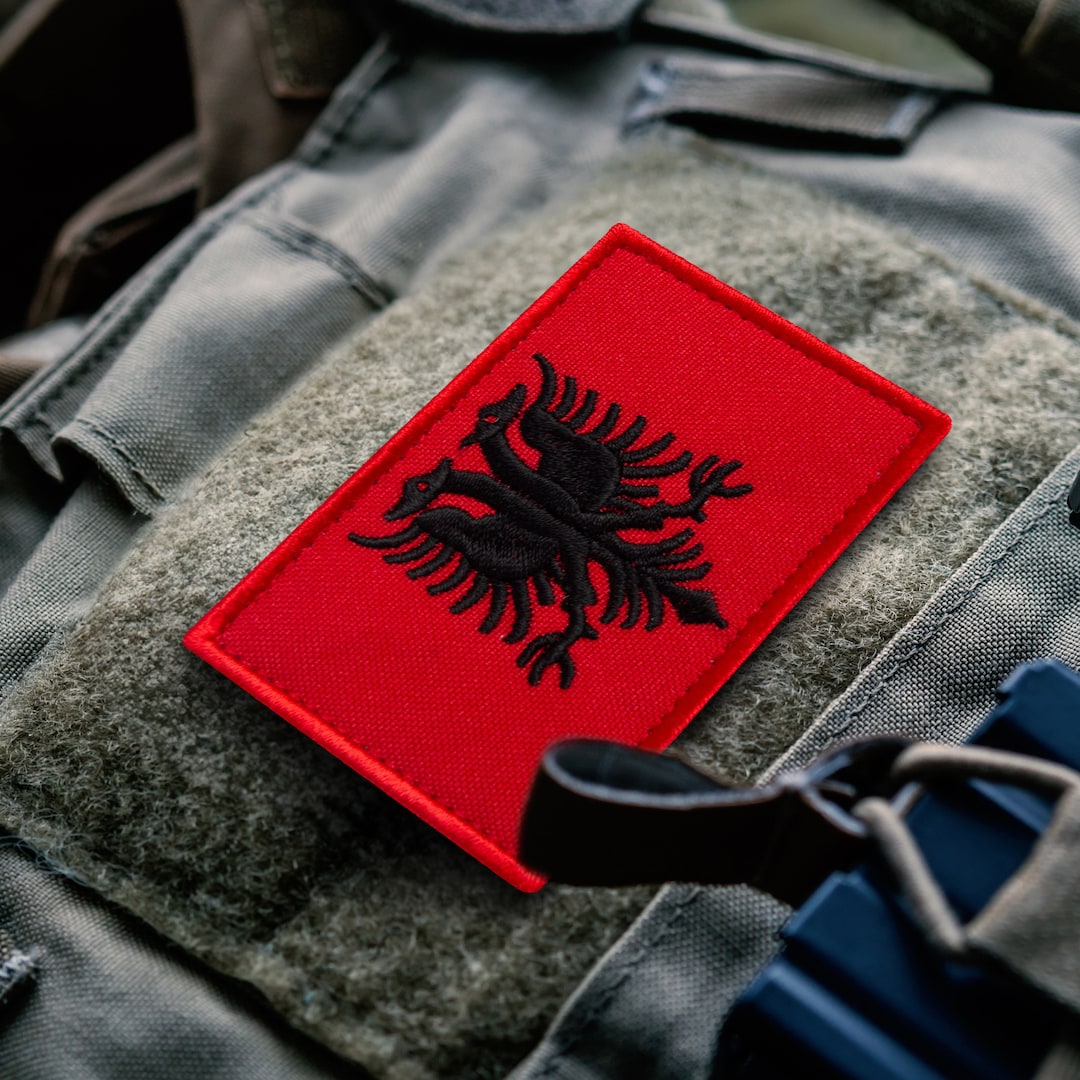 2-piece Albania Flag Patches Embroidered Applique Tactical - Etsy