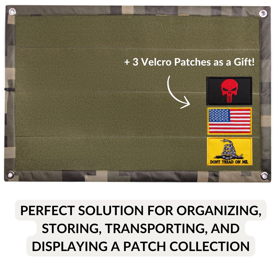 Military Patch Display Board, Velcro Wall Panel Organizer for Military, Morale Patches, Veterans ...