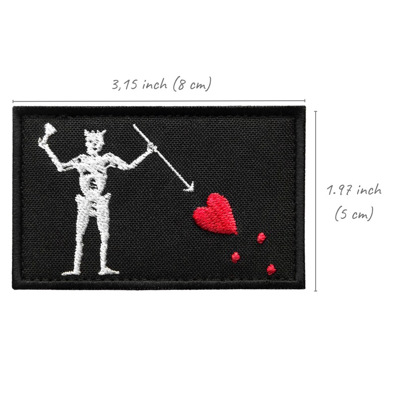2-piece of Jolly Roger & Blackbeard Edward Teach Patch Embroidered ...