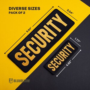 2-piece Security Patches, Embroidered Security Patch for Vest, Jacket ...