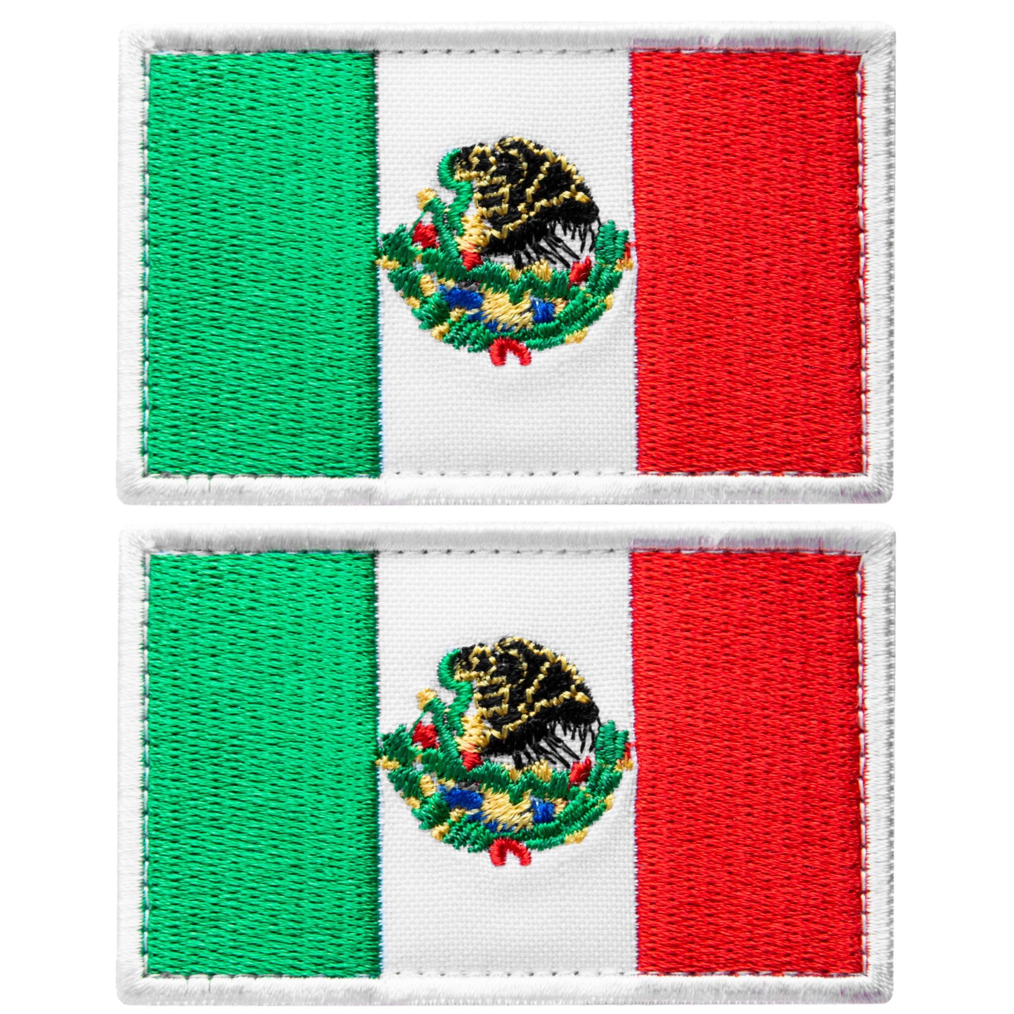 Velcro Patch flag of Mexico Measuring 5x8 Cm A Decorative Element to Express Respect for the ...