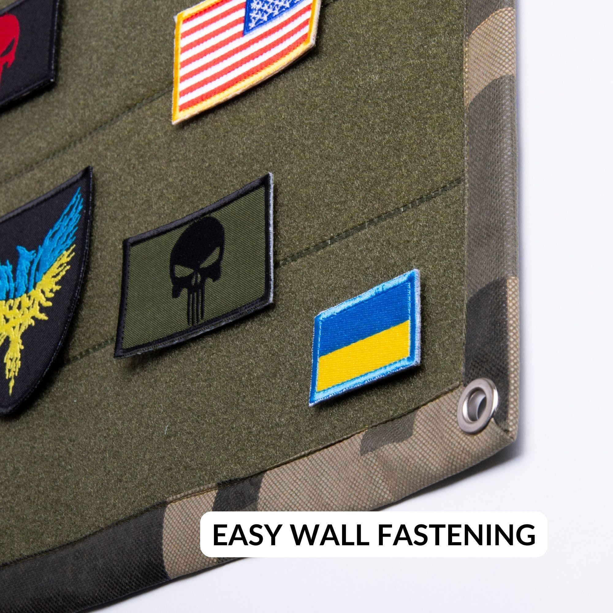 Military Patch Display Board, Velcro Wall Panel Organizer for Military ...