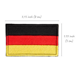 2-piece German Flag Patches, Tactical Military Morale Patch, German Flag Applique With Hook and ...