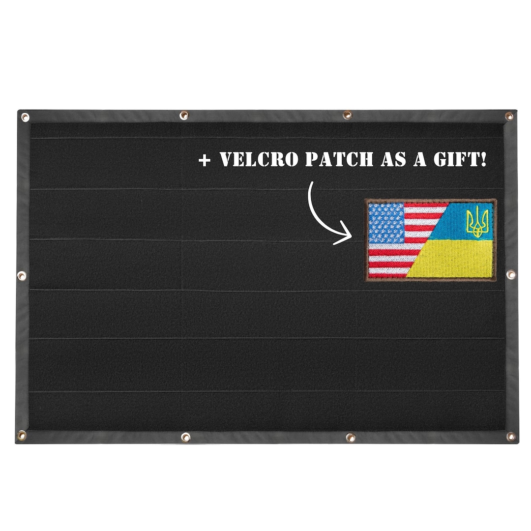 Military Patch Display Board With Patch, Velcro Wall Panel Organizer ...