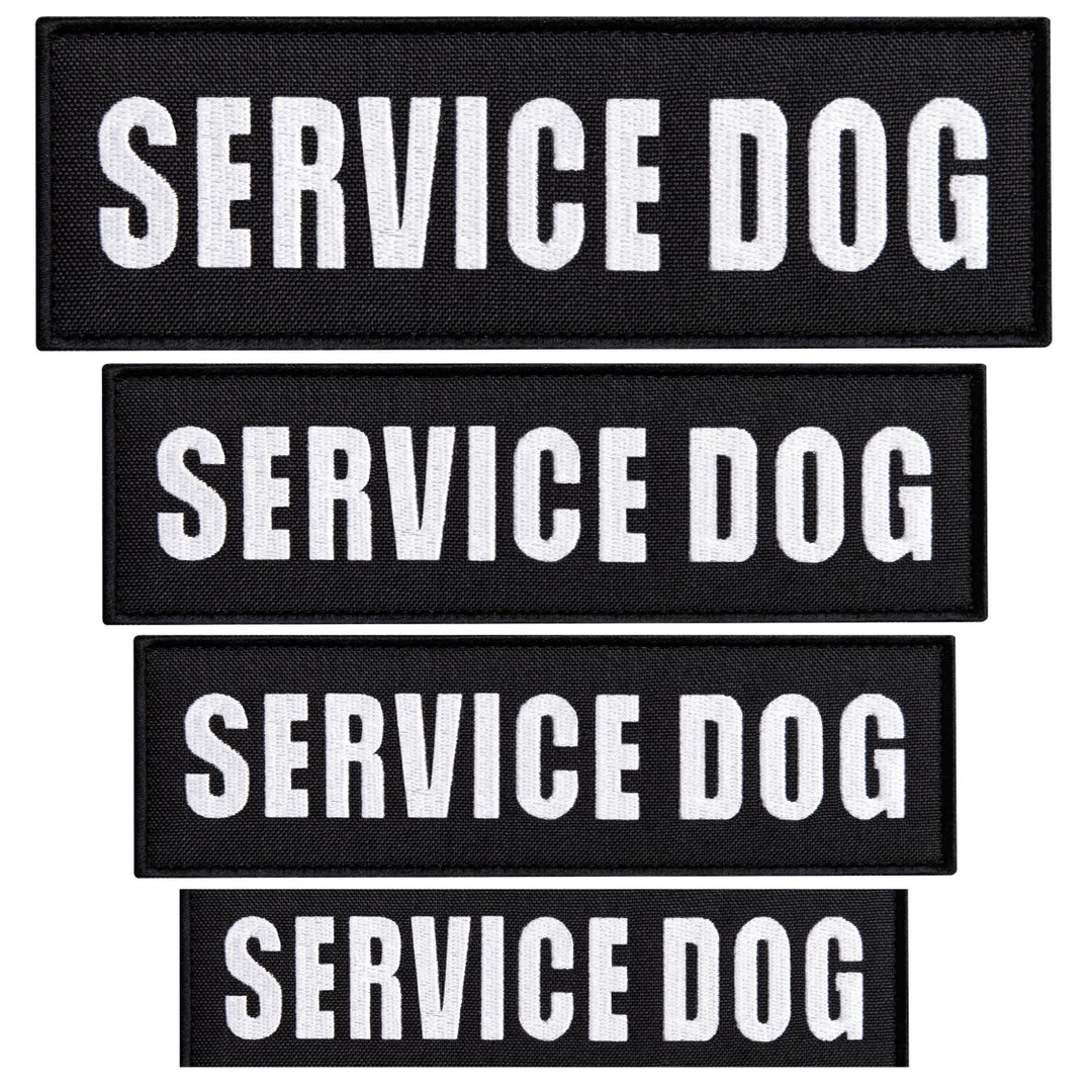 Set of 4 Patch With Velcro Service Dog for Service Dogs, for Dog ...