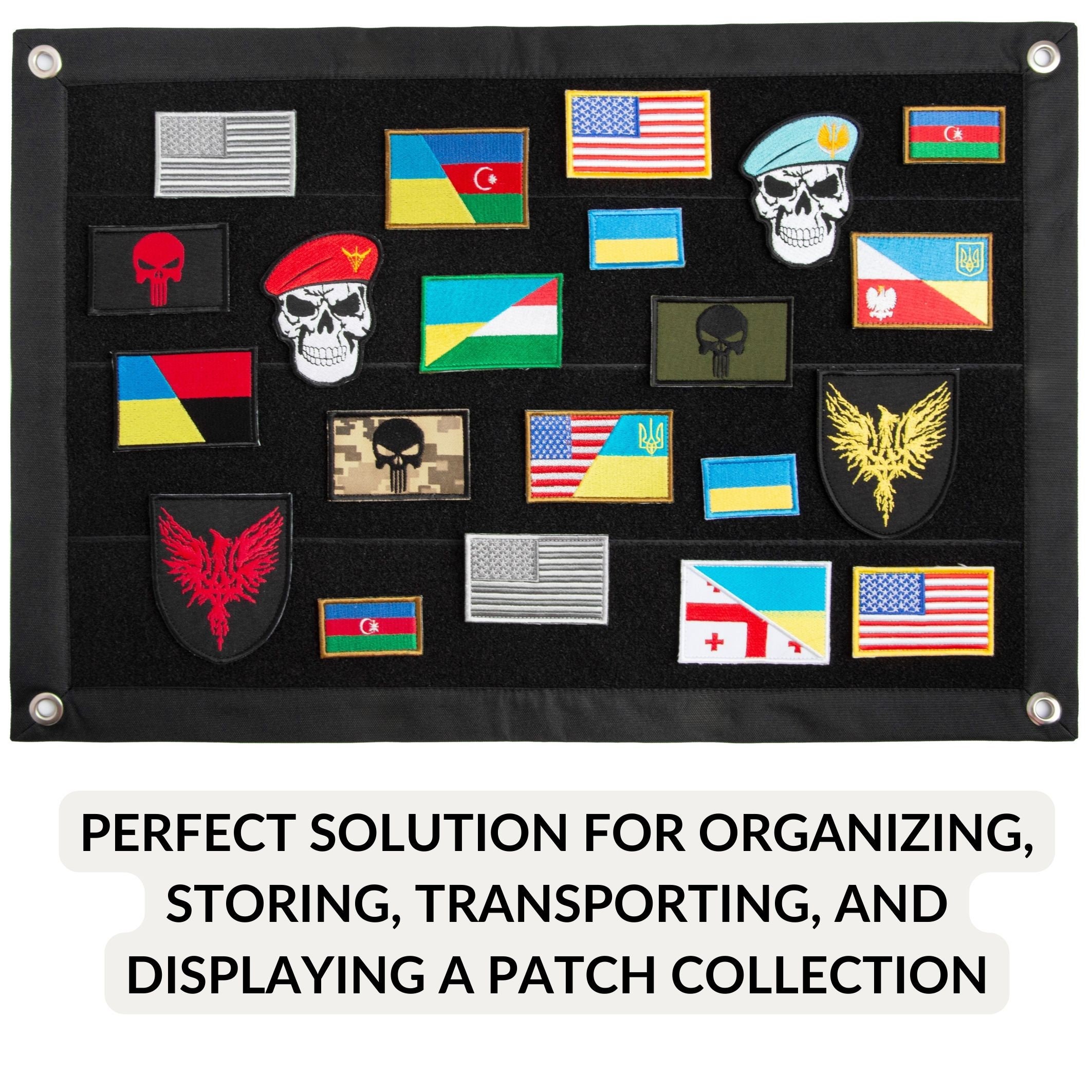 Military Patch Display Board With 3 Tactical Patches, Velcro Wall Panel ...