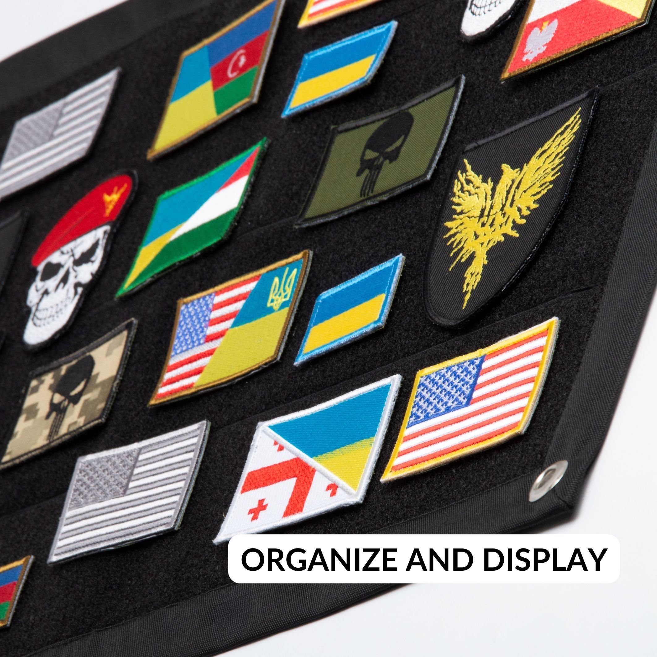 Military Patch Display Board With 3 Tactical Patches, Velcro Wall Panel ...