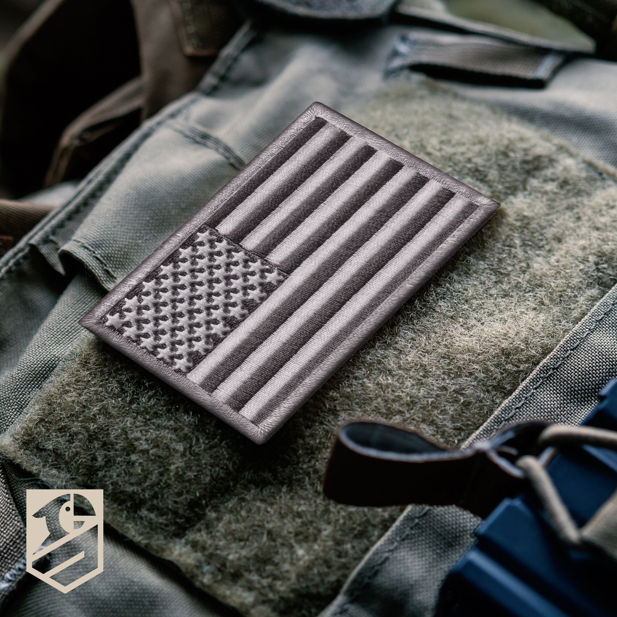 2-pack US American Flag Patches, 3x2 Inches, Embroidered Velcro Patch ...