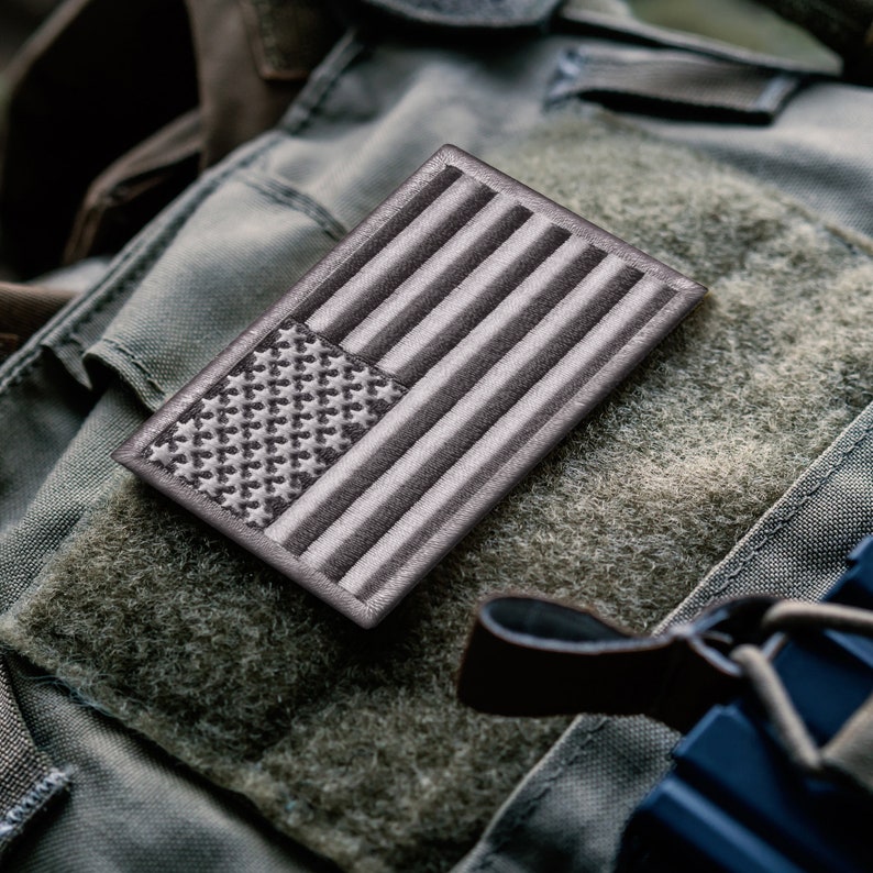 2-pack US American Flag Patches, 3x2 Inches, Embroidered Velcro Patch ...