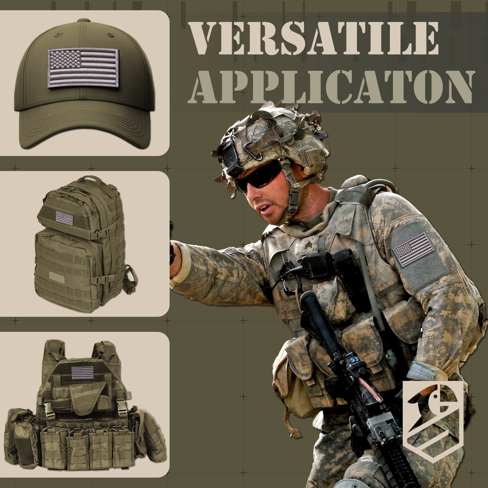 2-pack US American Flag Patches, 3x2 Inches, Embroidered Velcro Patch ...