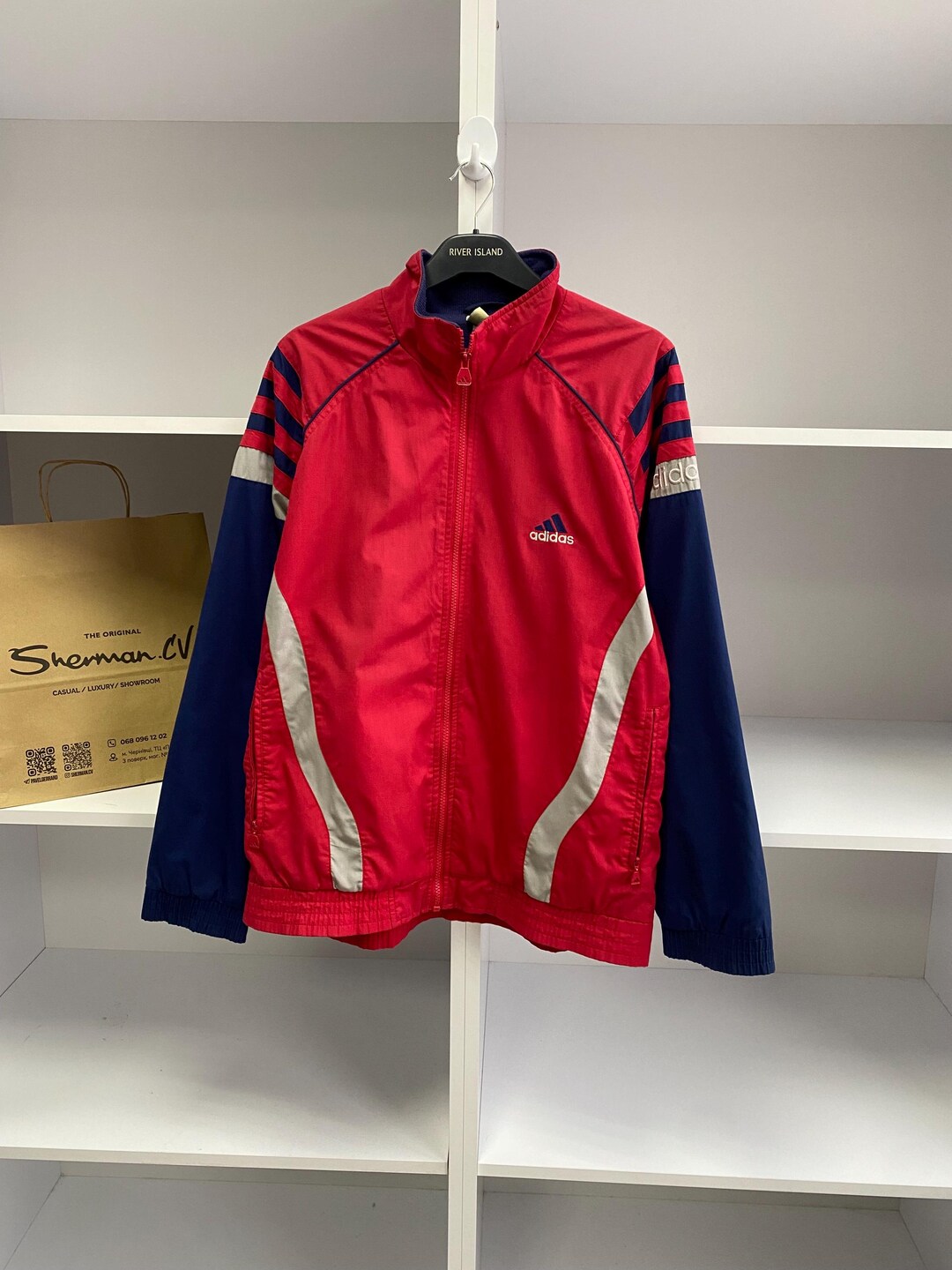 Vintage Adidas Red 90s Style Track Jacket - Etsy