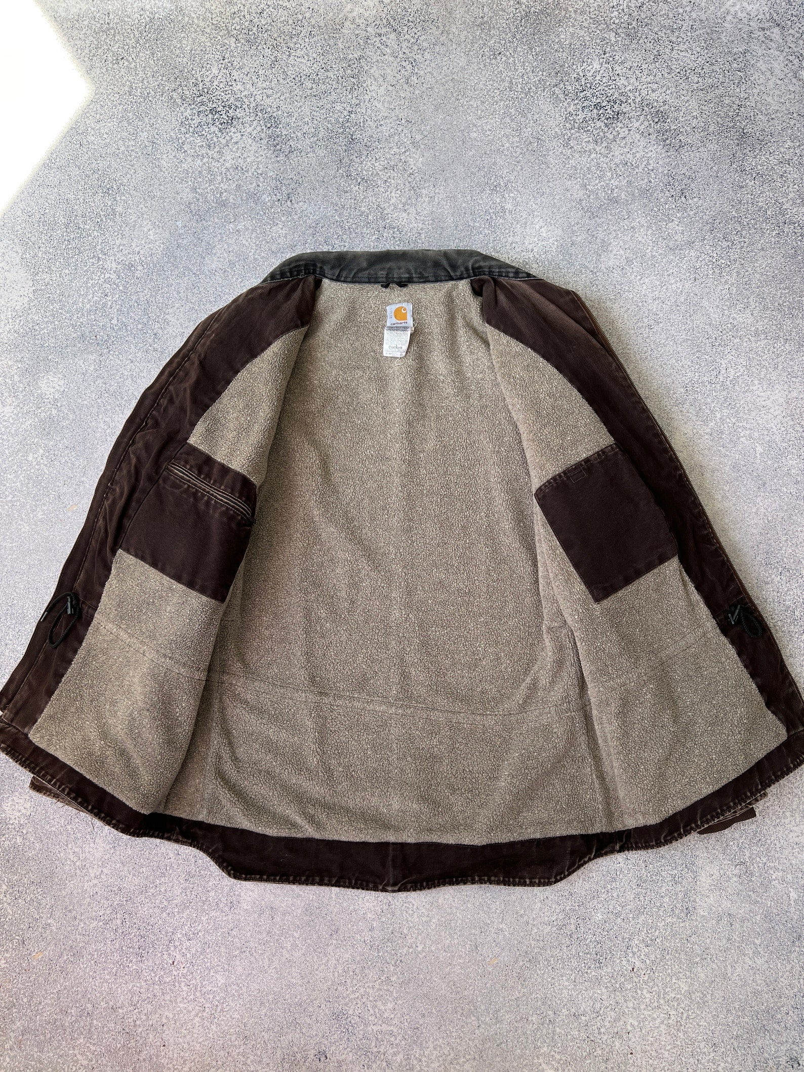 Vintage 1990s Sherpa Lined Brown Carhartt Ridge Detroit Coat - Etsy