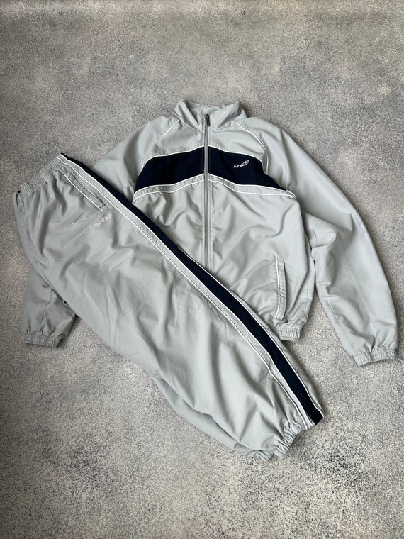 Reebok jacket vintage mens silver store