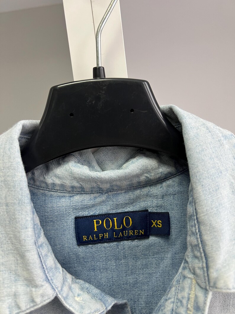 Vintage Polo Ralph Lauren Wild West Show Indian Head Denim Shirt Etsy 7964