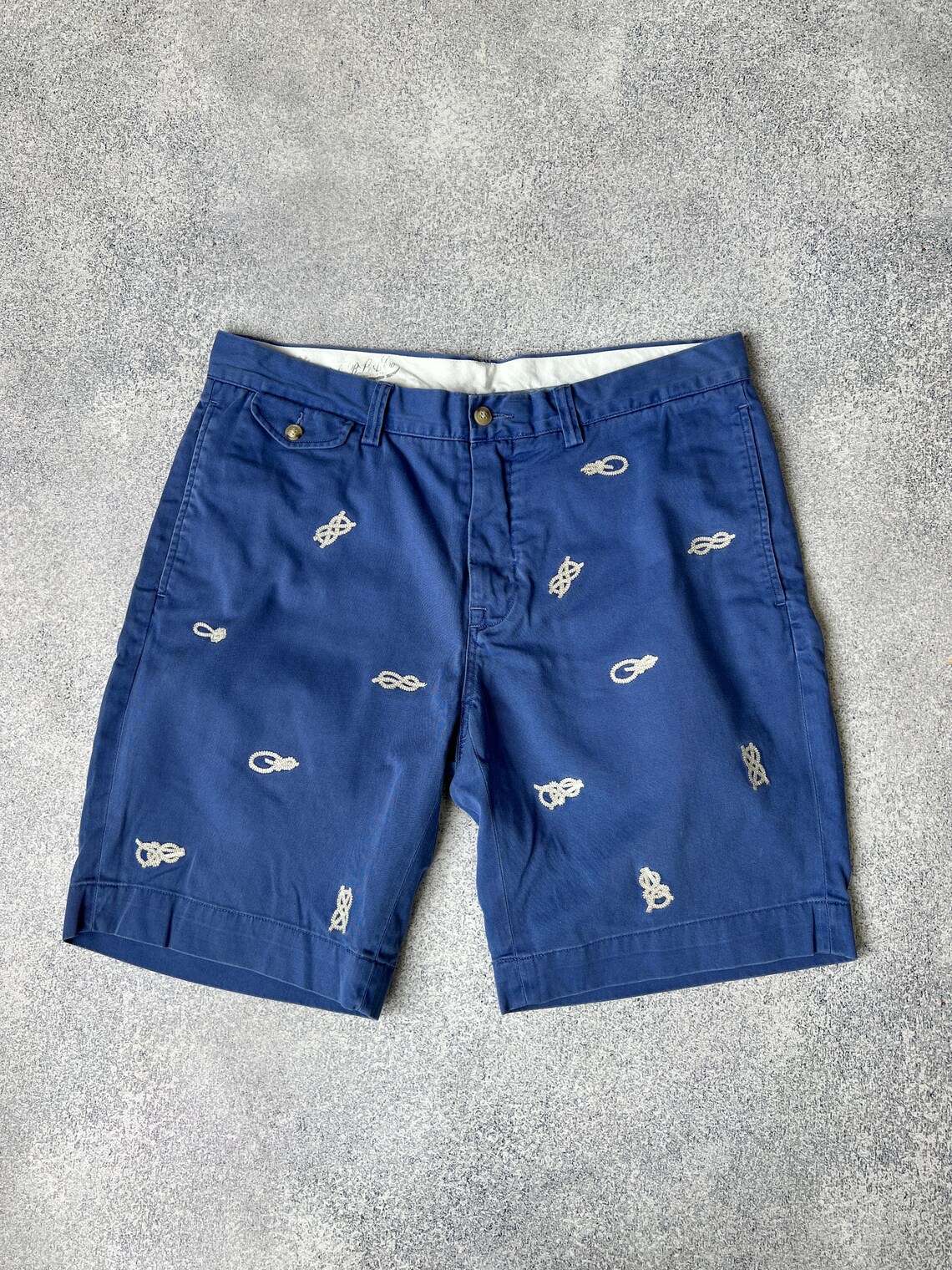 Vintage Polo Ralph Lauren Men's Embroidered Chino Shorts Nautical Knots ...