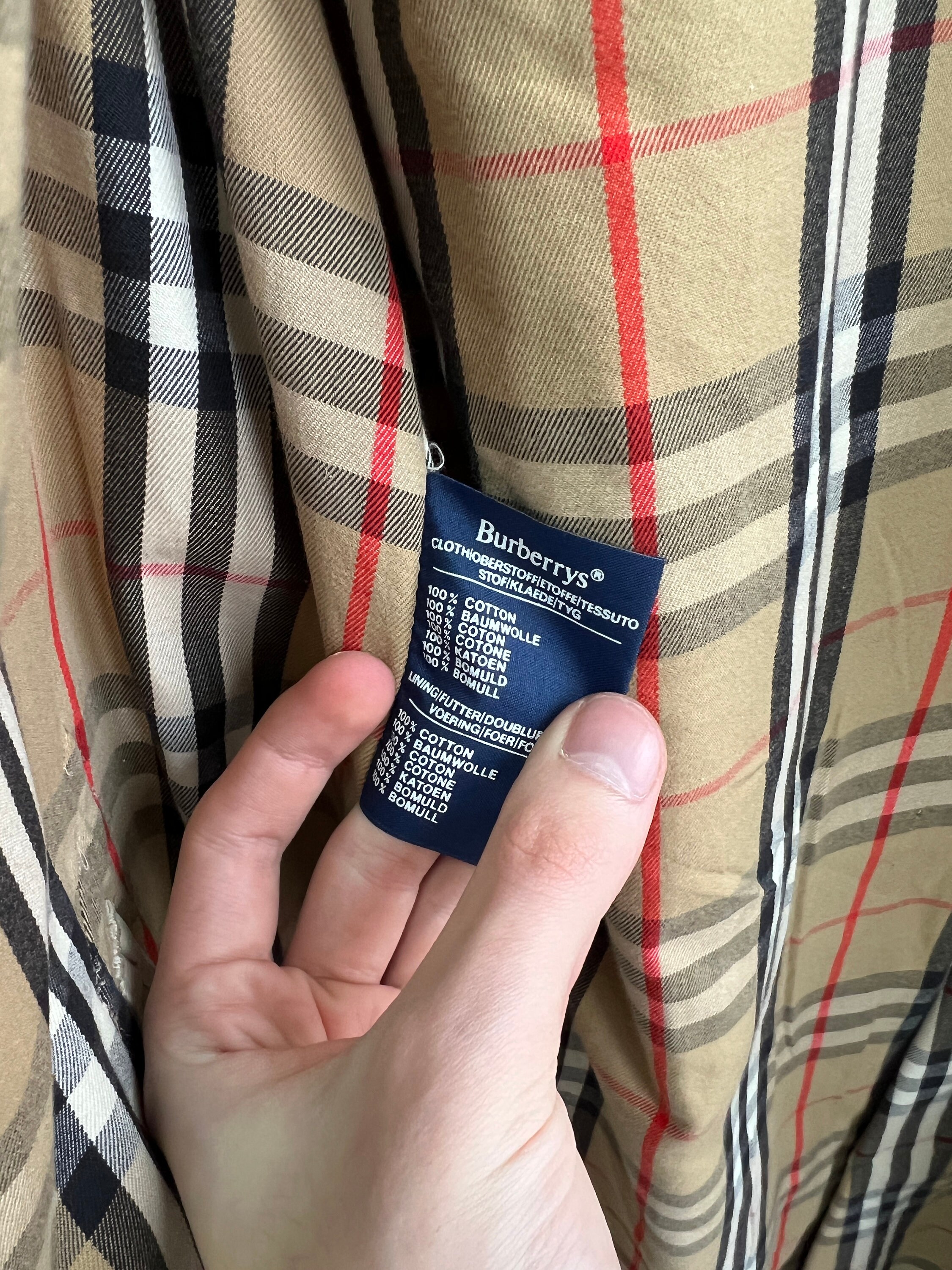 Vintage Burberry Nova Check Trench Coat - Etsy