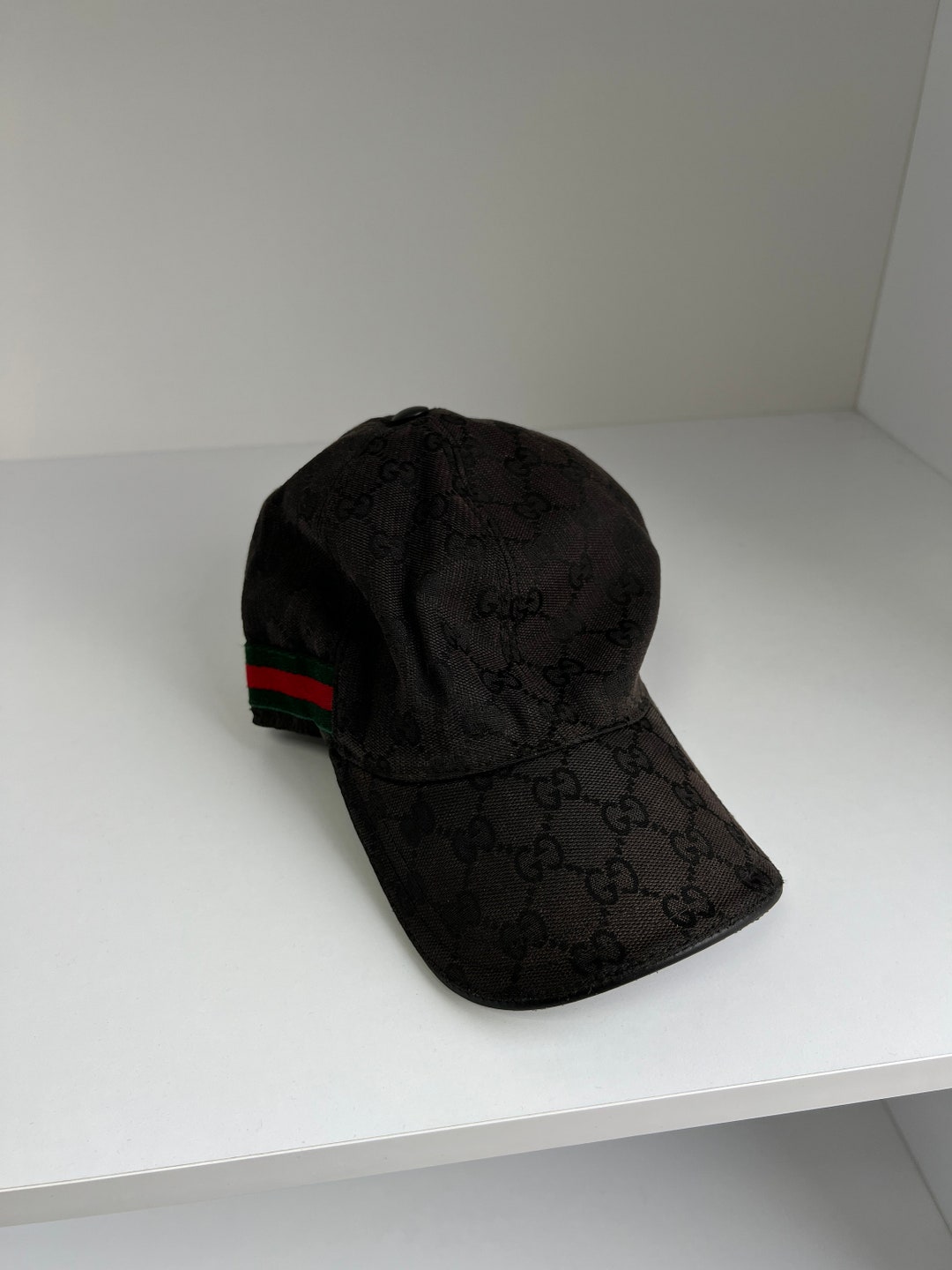Vintage Gucci Monogram Black Cap - Etsy
