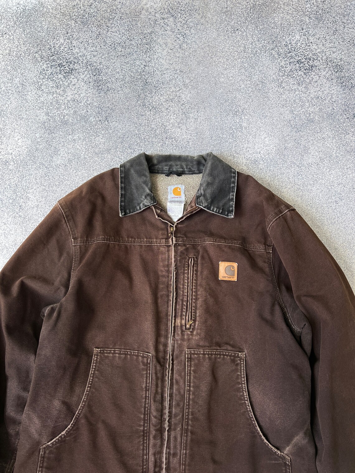 Vintage 1990s Sherpa Lined Brown Carhartt Ridge Detroit Coat - Etsy