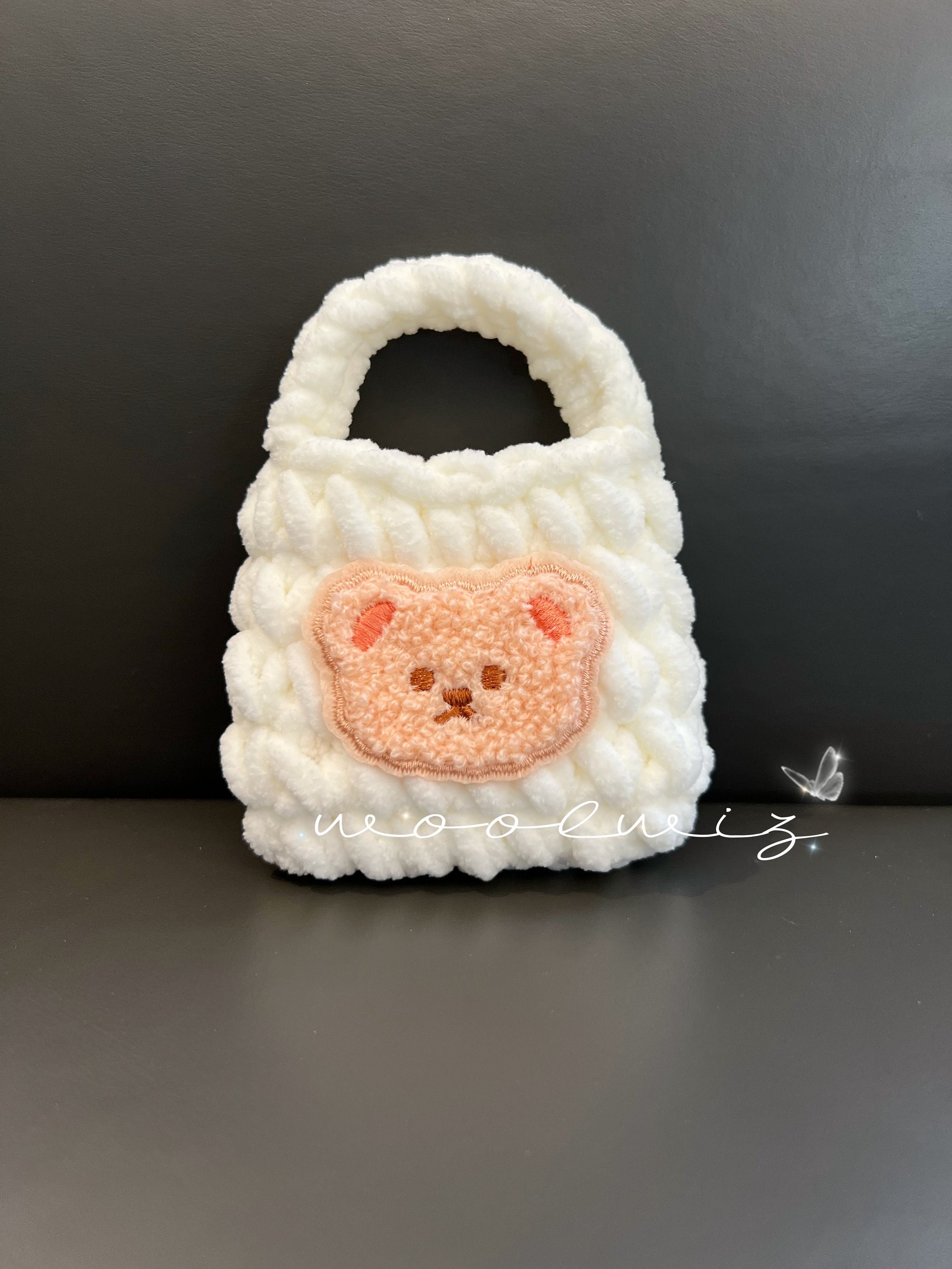 AirPod Case Beige Bear Cute Handmade Crochet Lover Knitting Earpod Case ...